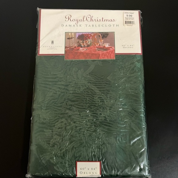 Dillards | Kitchen | Nwt Dillards Green Damask Tablecloth | Poshmark